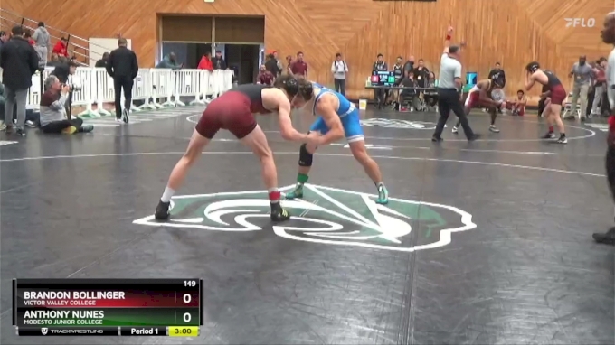 149 lbs Semifinal - Anthony Nunes, Modesto Junior College vs Brandon ...
