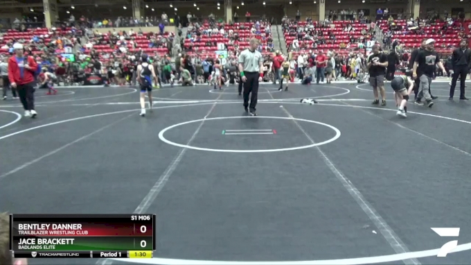 80 lbs Champ. Round 1 - Jace Brackett, Badlands Elite vs Bentley Danner ...