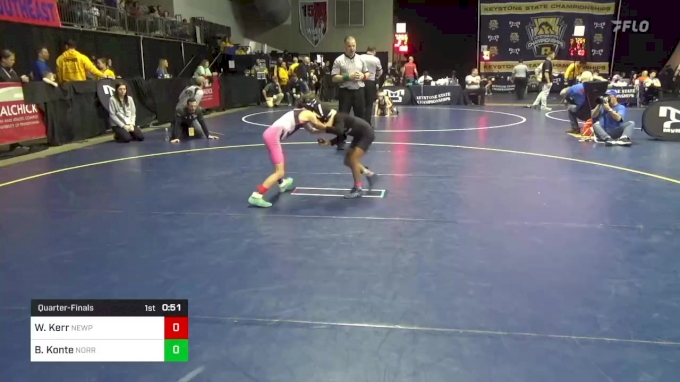 50 lbs Quarterfinal - Willow Kerr, Newport vs Beylau Konte, Norristown