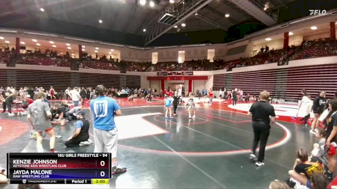 94 lbs Round 3 - Kenzie Johnson, Keystone Kids Wrestling Club vs Jayda ...
