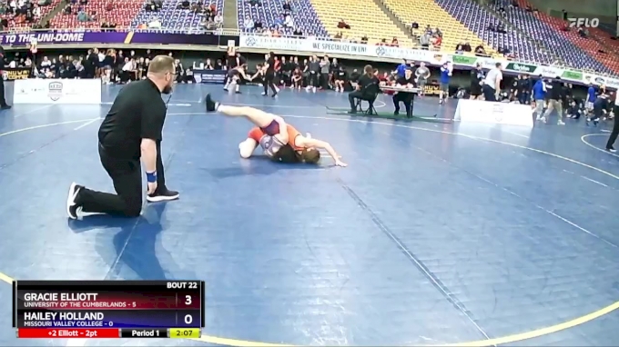 109 lbs 2nd Wrestleback (16 Team) - Hailey Holland, Missouri Valley ...