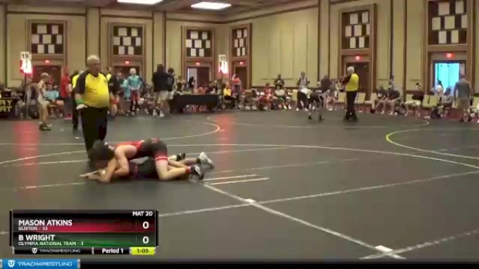 135 lbs Round 3 (6 Team) - Mason Atkins, Buxton vs B Wright, Olympia ...