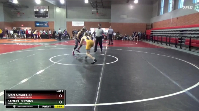 133 lbs Champ. Round 1 - Ivan Arguello, Cumberland University vs Samuel ...