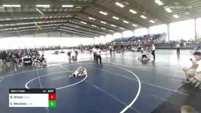 120 lbs Semifinal - Beau Wilson, Farmington vs Elias Mendiola, Team MAGA