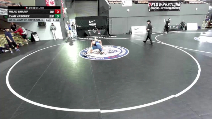 All Cadet Boys Freestyle Lower - 138 lbs Champ. Round 3 - Milad Sharif ...