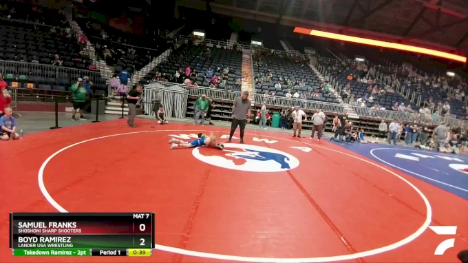 86 lbs Cons. Round 3 - Boyd Ramirez, Lander USA Wrestling vs Samuel ...