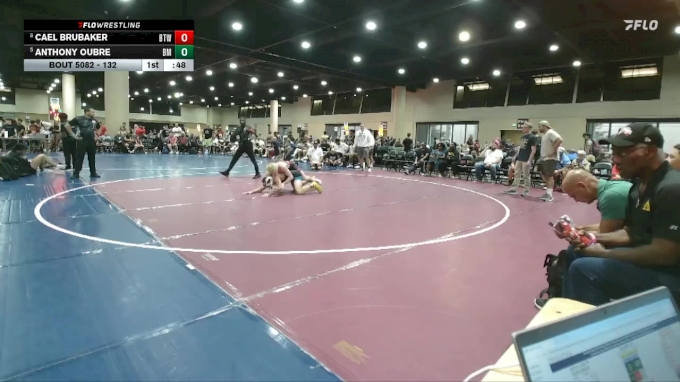 132 lbs Cons. Semi - Anthony Oubre, Brother Melchoir vs Cael Brubaker ...