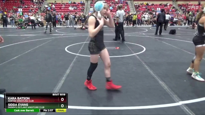 80 lbs Quarterfinal - Kara Batson, Norton Wrestling Club vs Sidda Evans ...