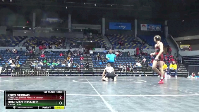 135 lbs 1st Place Match - Knox Verbais, Combative Sports Athletic ...