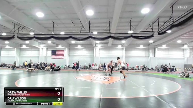 141 lbs Champ. Round 1 - Drew Willis, Marian University (IN) vs Dru ...