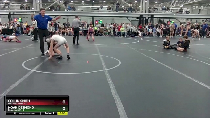 72 lbs Placement (4 Team) - Collin Smith, Grit Mat Club vs Noah Desmond ...