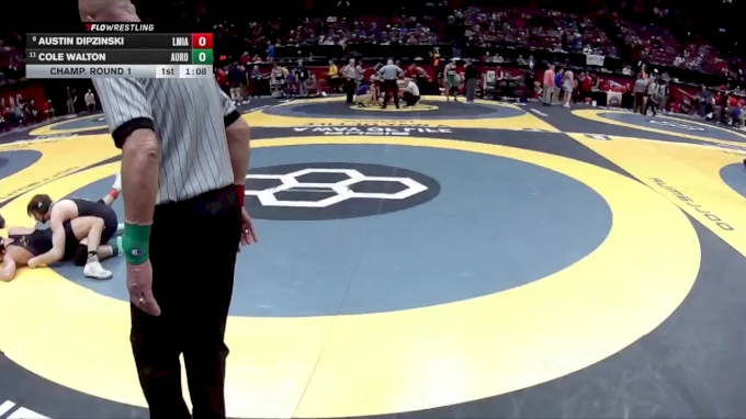 D1-165 lbs Champ. Round 1 - Cole Walton, Aurora vs Austin Dipzinski ...