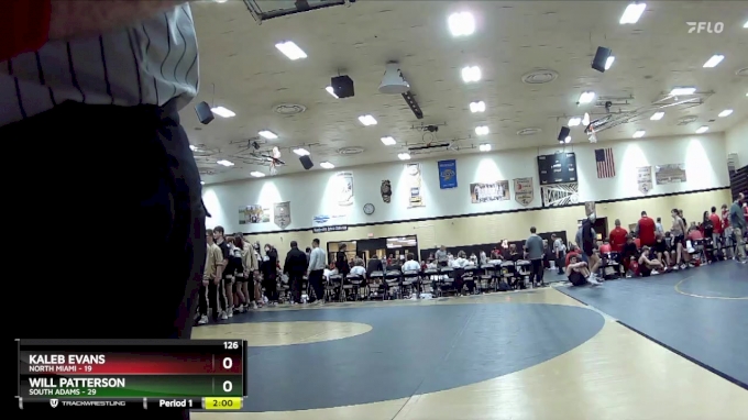 126 lbs Semis & Wb (16 Team) - Kaleb Evans, North Miami vs Will Patterson, South Adams