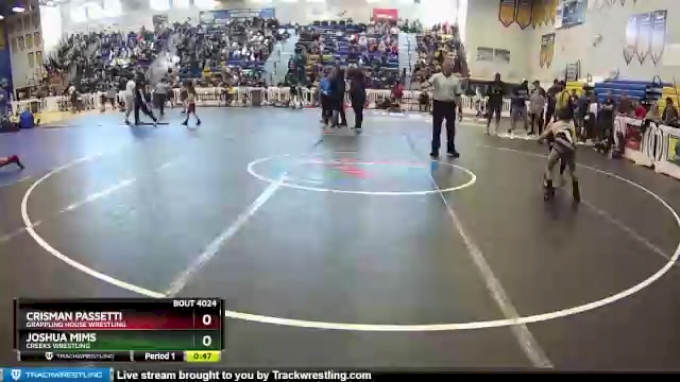 70 lbs Cons. Round 3 - Joshua Mims, Creeks Wrestling vs Crisman ...
