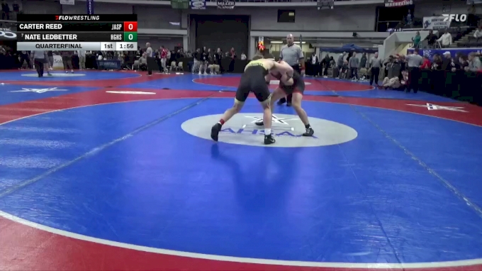 6A 190 lbs Quarterfinal - Nate Ledbetter, Hazel Green HS vs Carter Reed ...