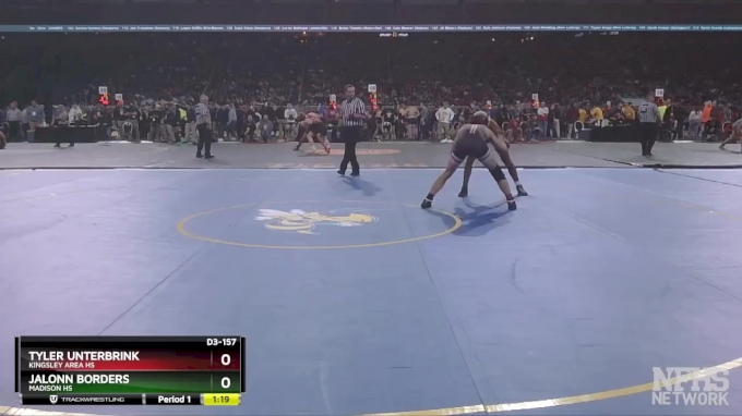 D3-157 lbs Champ. Round 1 - Jalonn Borders, Madison HS vs Tyler ...
