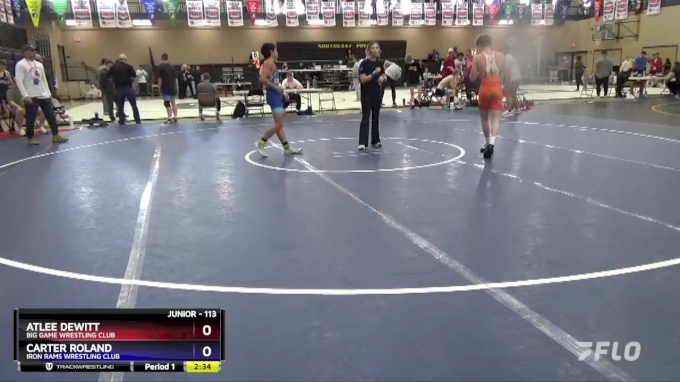 113 lbs Cons. Semi - Atlee DeWitt, Big Game Wrestling Club vs Carter ...