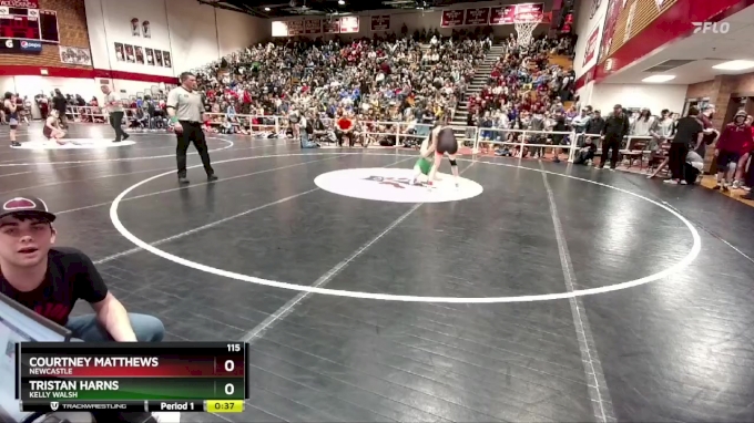 115 lbs Cons. Round 2 - Tristan Harns, Kelly Walsh vs Courtney Matthews ...