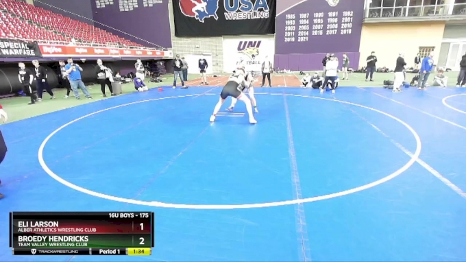 175 lbs Semifinal - Broedy Hendricks, Team Valley Wrestling Club vs Eli Larson, Alber Athletics ...