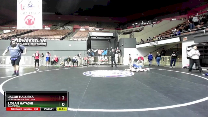 114 lbs Cons. Round 3 - Jacob Haluska, Team Temecula /Pin Club vs Logan ...