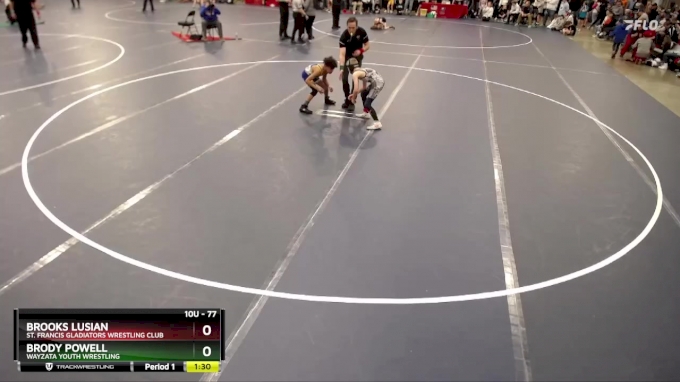 77 lbs Cons. Round 5 - Brooks Lusian, St. Francis Gladiators Wrestling ...