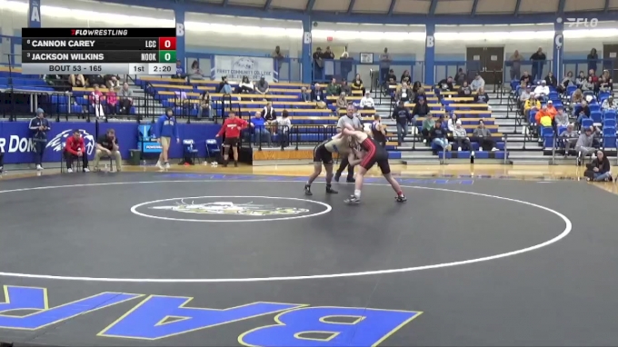 165 lbs Quarterfinal - Jackson Wilkins, Northeast Oklahoma vs Cannon ...