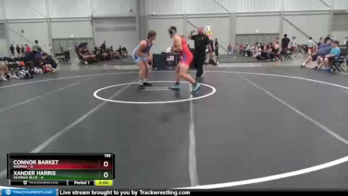 195 lbs Placement Matches (8 Team) - Connor Barket, Indiana vs Xander ...