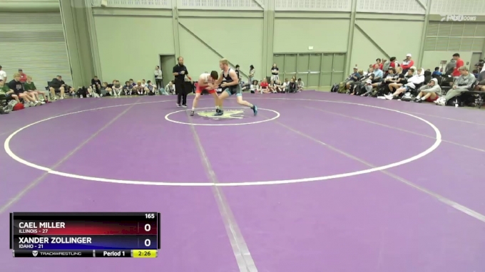 165 lbs Placement Matches (8 Team) - Cael Miller, Illinois vs Xander ...