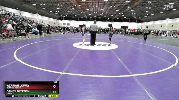105 lbs Quarterfinal - Sandy Breeden, Liberty vs Azariah Lowry, Edmond ...