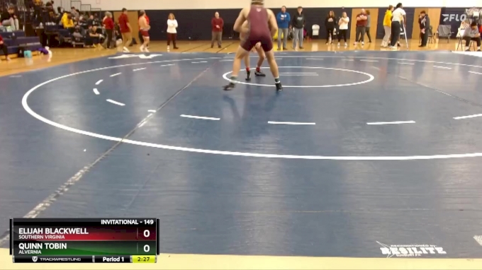 149 lbs 7th Place Match - Quinn Tobin, Alvernia vs Elijah Blackwell ...