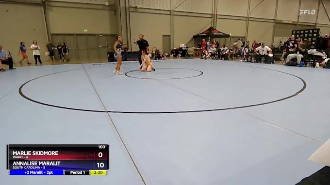 100 lbs Round 1 (8 Team) - Taylor Drake, Idaho vs Addie Shaw, South ...