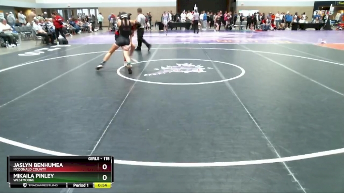 115 lbs Champ. Round 1 - Jaslyn Benhumea, McDonald County vs Mikaila ...