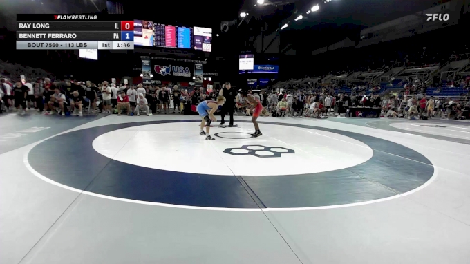 113 lbs Cons. Rd Of 32 - Ray Long, IL vs Bennett Ferraro, PA