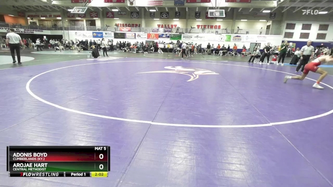 133 lbs Quarterfinal - Adonis Boyd, Cumberlands (Ky.) vs Arojae Hart ...