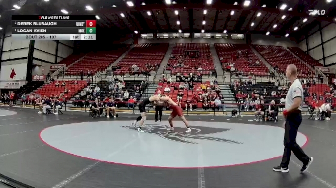 197 lbs 1st Place Match - Logan Kvien, McKendree vs Derek Blubaugh ...