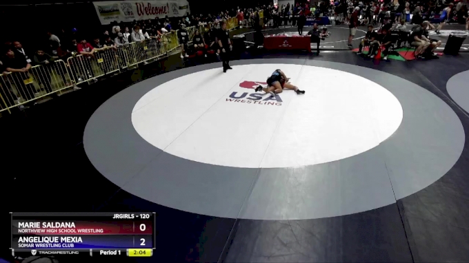120 lbs Champ. Round 1 - Marie Saldana, Northview High School Wrestling ...
