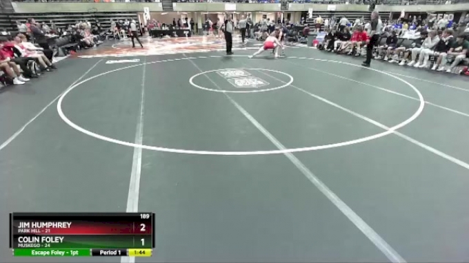 189 lbs Quarterfinals (8 Team) - Colin Foley, Muskego vs Jim Humphrey ...