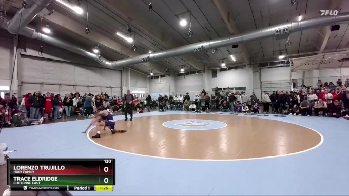 120 lbs Champ. Round 2 - Trace Eldridge, Cheyenne East vs Lorenzo ...