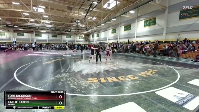 100 lbs Round 3 - Tori Jacobson, Bowman County Dawg Club vs Kallie ...