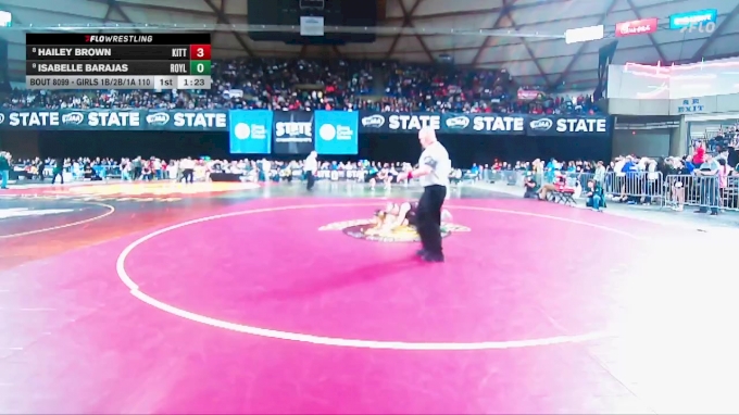 Girls 1B/2B/1A 110 Champ. Round 2 - Isabelle Barajas, Royal (Girls) vs ...