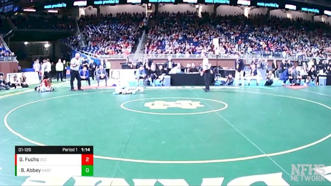 D1-126 lbs 1st Place Match - Bohdan Abbey, Hartland HS vs Grayson Fuchs ...