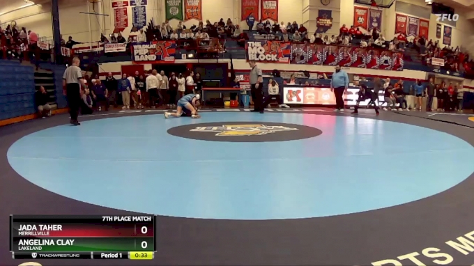 100 lbs 7th Place Match - Angelina Clay, Lakeland vs Jada Taher ...