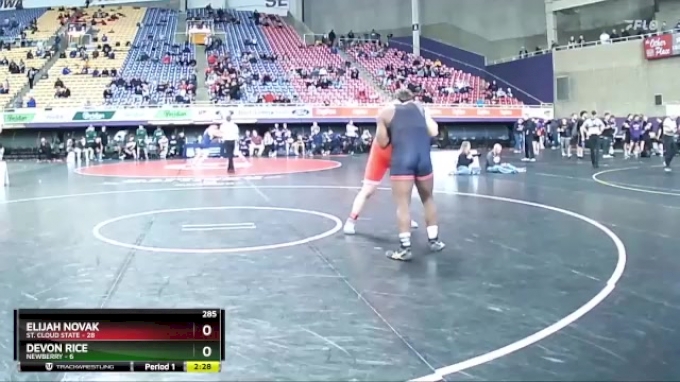 285 lbs Round 1 (16 Team) - Elijah Novak, St. Cloud State vs Devon Rice ...