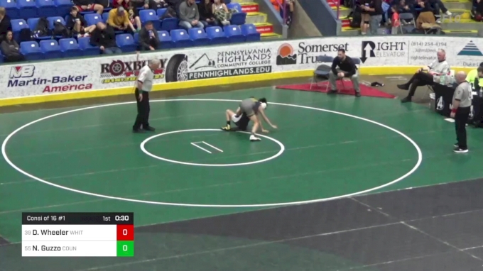 103 lbs Consi Of 16 #1 - Dionte Wheeler, Whitehall vs Nick Guzzo ...