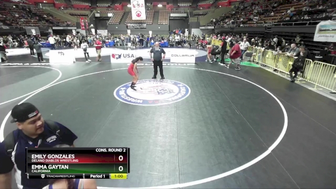 112 lbs Cons. Round 2 - Emily Gonzales, Delano Diablos Wrestling vs ...
