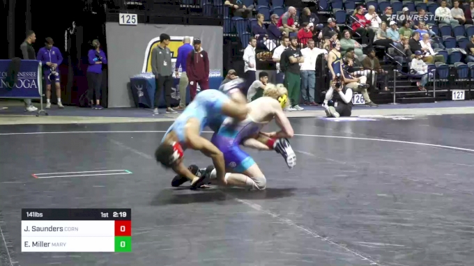 141 lbs Consi Of 8 #2 - Josh Saunders, Cornell vs Ethen Miller, Maryland