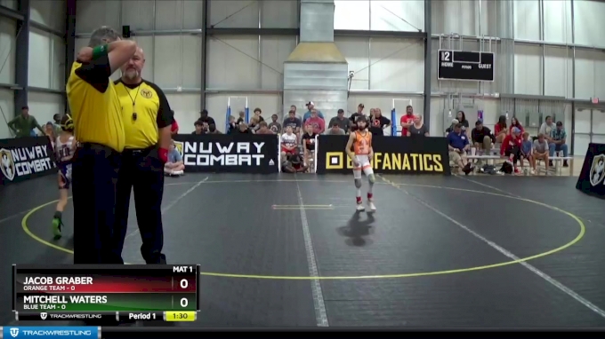 55 lbs Finals (2 Team) - Jacob Graber, Orange Team vs Mitchell Waters ...