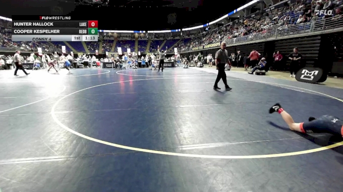 120 lbs Consy 4 - Hunter Hallock, Lake Lehman vs Cooper Kespelher ...