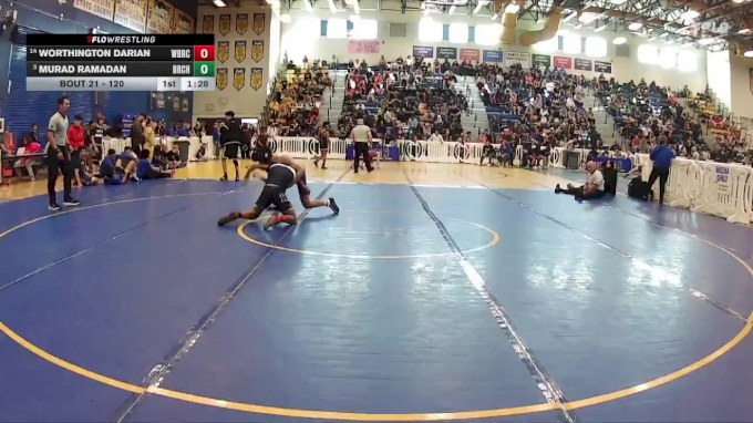 120 lbs Champ. Round 1 - Murad Ramadan, Boca Raton Community H S vs ...