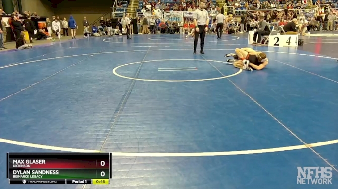 107 lbs Cons. Round 2 - Dylan Sandness, Bismarck Legacy vs Max Glaser ...